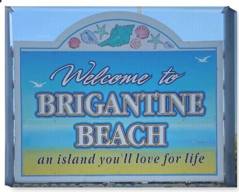 Welcome to Brigantine Welcome Sign Canvas 16" X 20" - Etsy