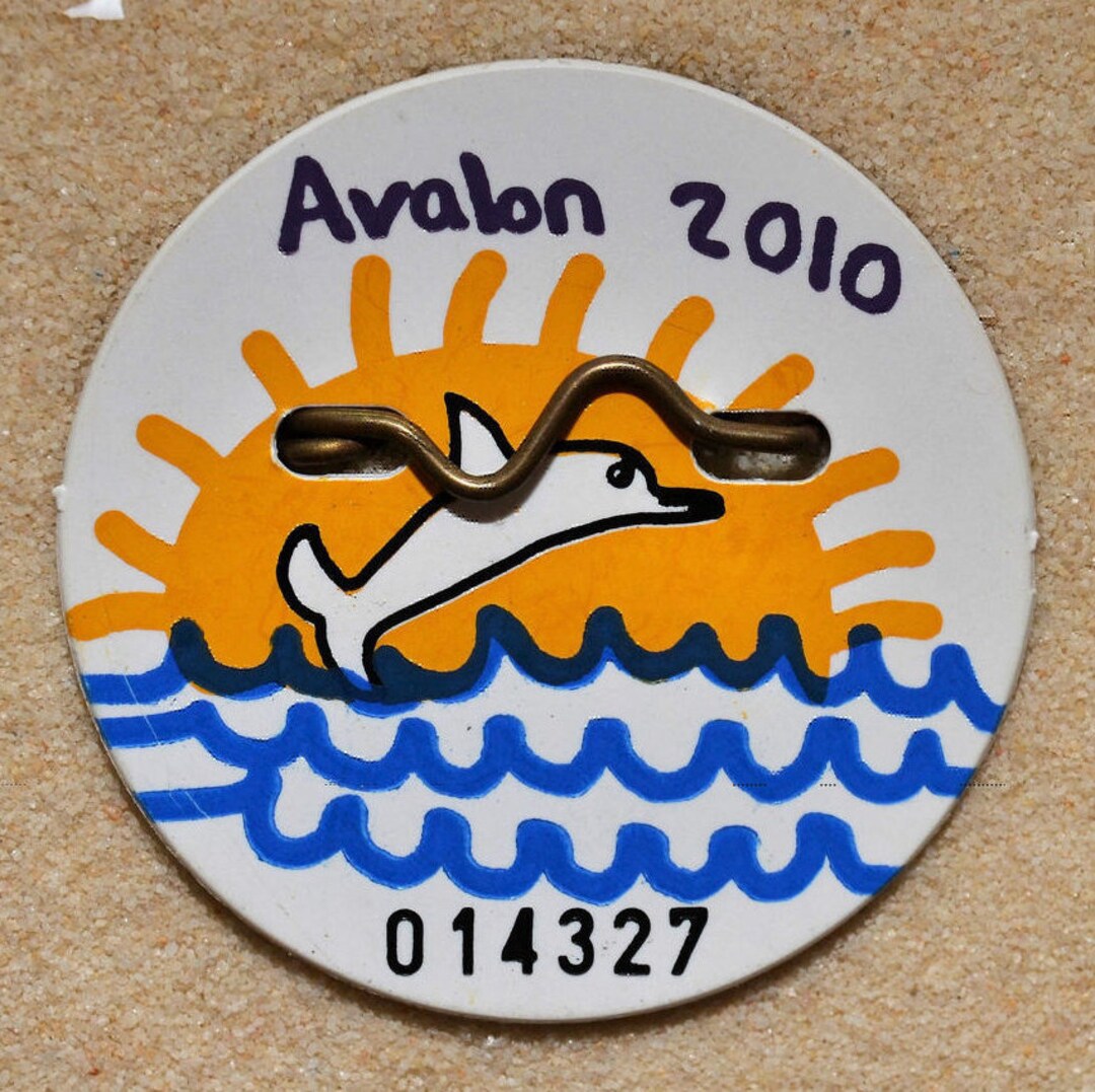 2010 Canvas Print 16"x16" or 12"x12" Avalon NJ Beach Tag - Etsy