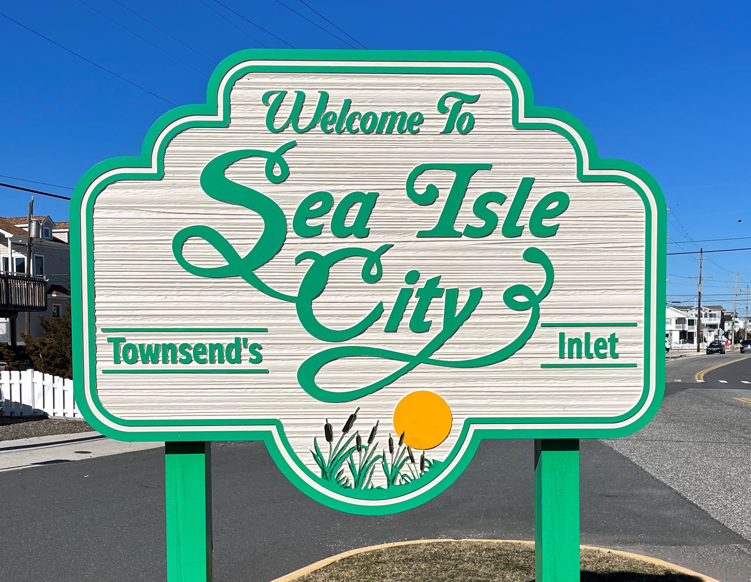 Sea Isle City / Brigantine Welcome Sign Canvas 16"x20" / Gazebo 16" X ...