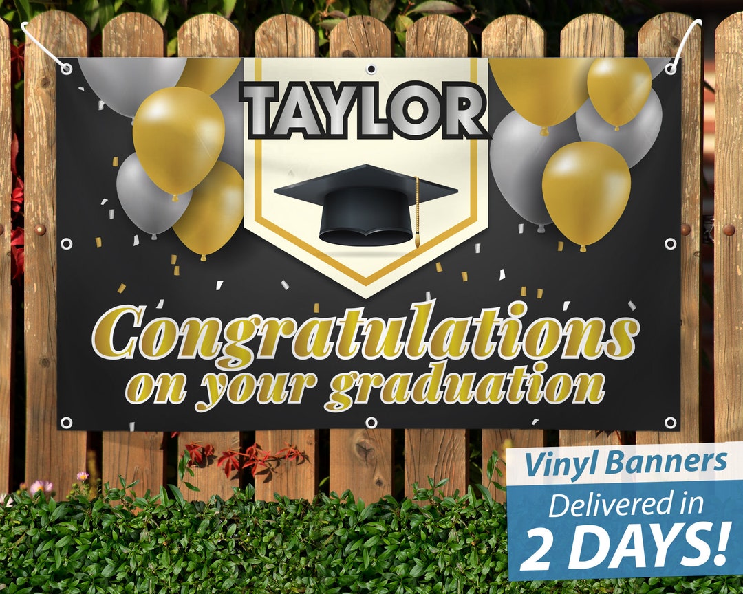 Congratulations on Your Graduation Banner // Custom Vinyl Banner ...