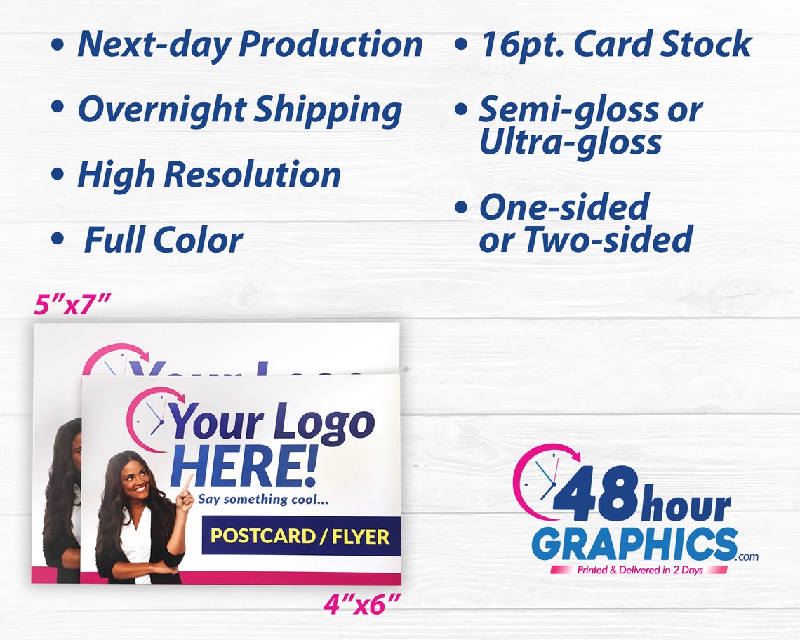Custom Postcards // FAST // Free Overnight Shipping // Next Day ...