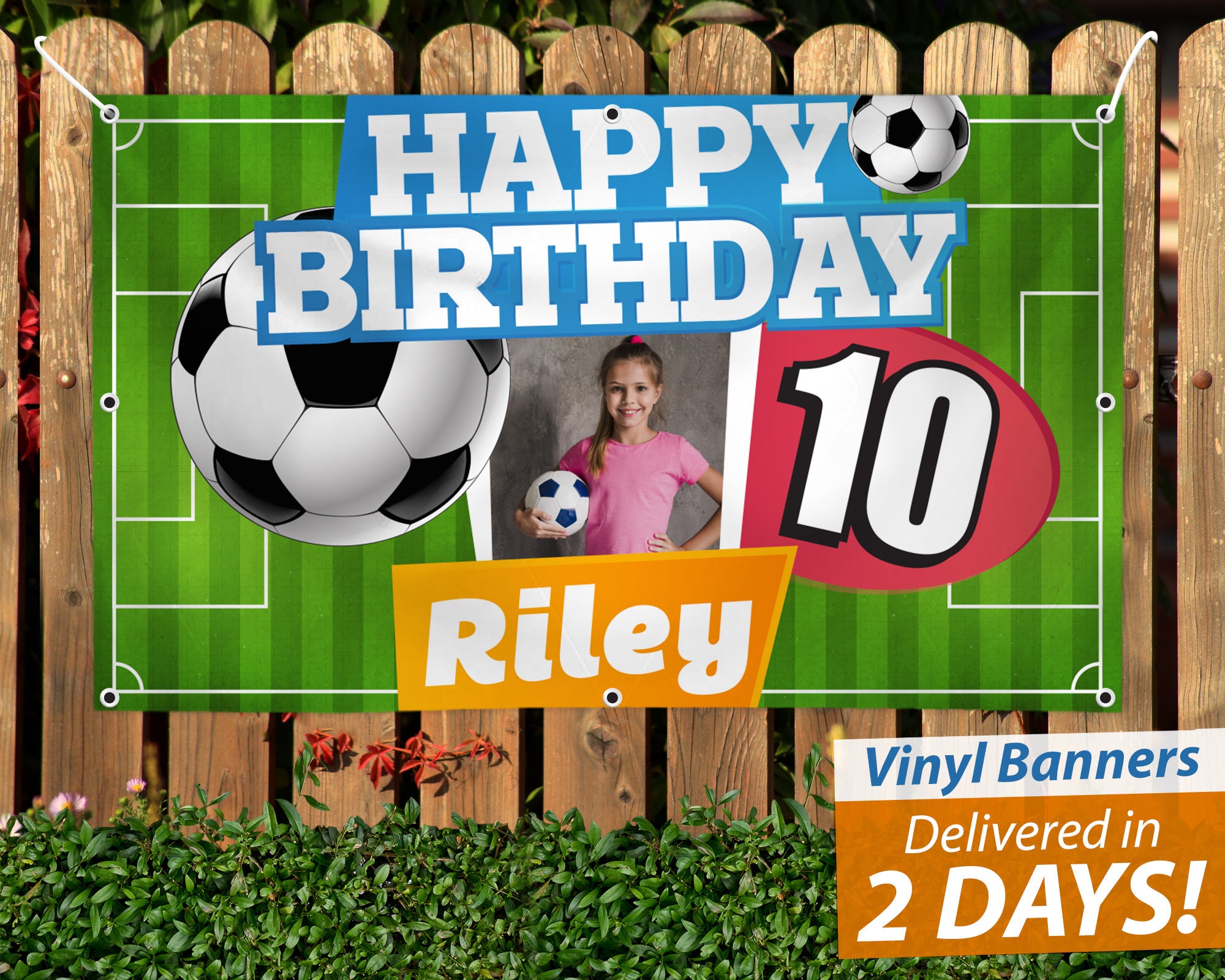 Soccer Birthday Banner // Custom Vinyl Banner // Free | Etsy