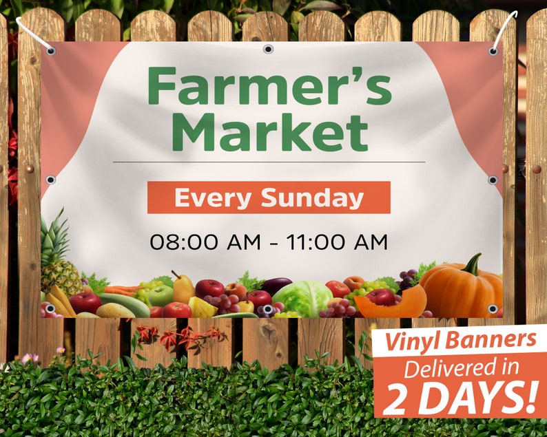 Farmer's Market Banner // Customvinyl Banner // Free - Etsy