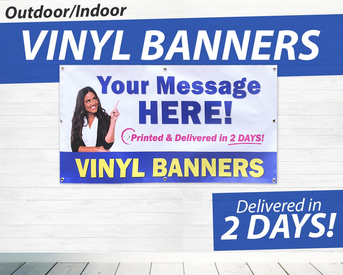 Custom Vinyl Banners // Fast Free Overnight Shipping // Next - Etsy