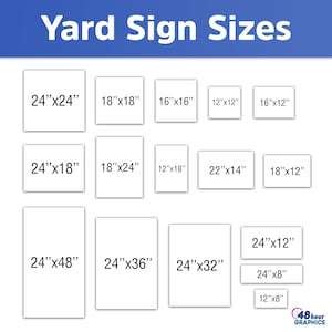 48 Custom Yard Signs - FAST! - Etsy