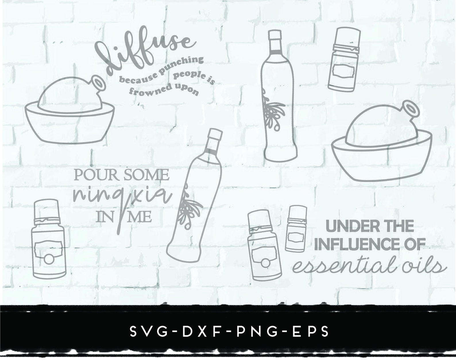 DIGITAL DOWNLOAD SVG Essential Oil Bundle Cut Files - Essential Oils ...