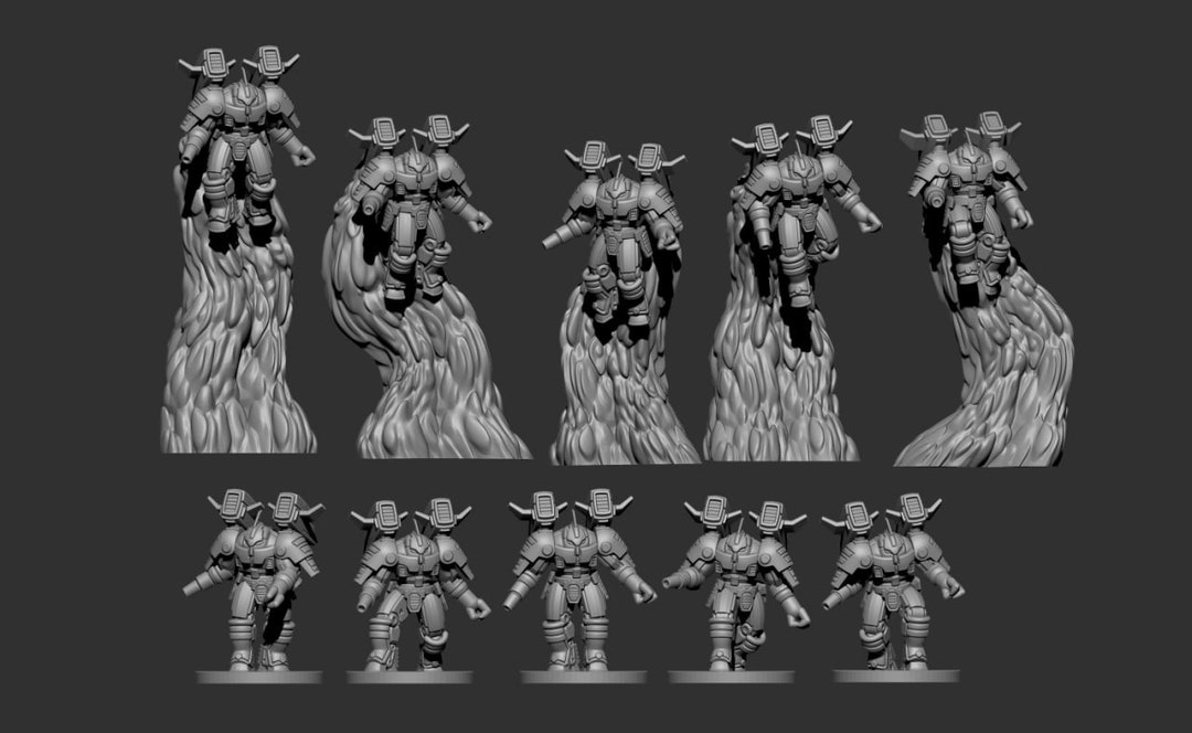 Sylph Battle Armor squad Five Models Alternate Battletech - Etsy