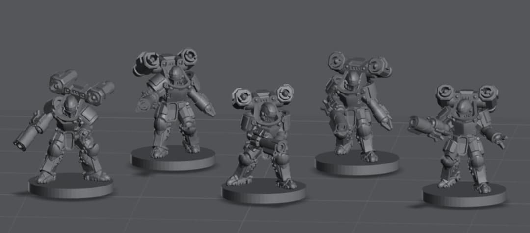 Longinus Battle Armor Point (squad Five Models) , Alternate Battletech ...