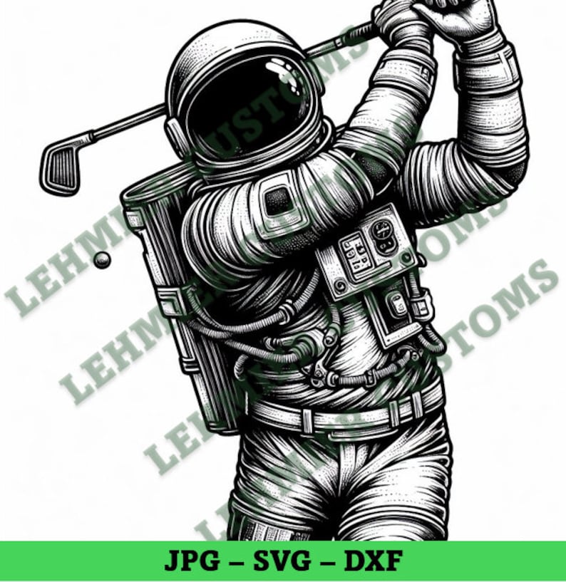 Astronaut Golfing, Golfer, Golf Clipart, Nasa, Space Travel, JPG, SVG ...