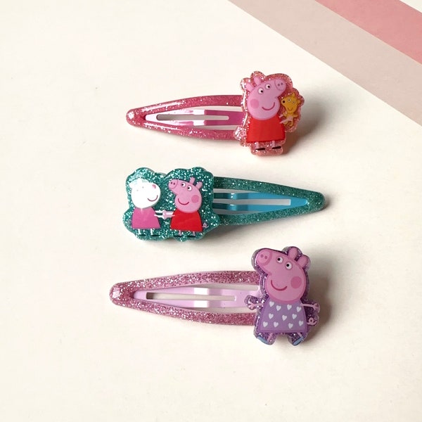 Peppa Pig Hair Clip - Etsy