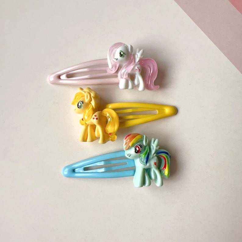 My Little Pony Hair Clips, Toddler Snap Clips, Toddler Hair Clips, Girl ...