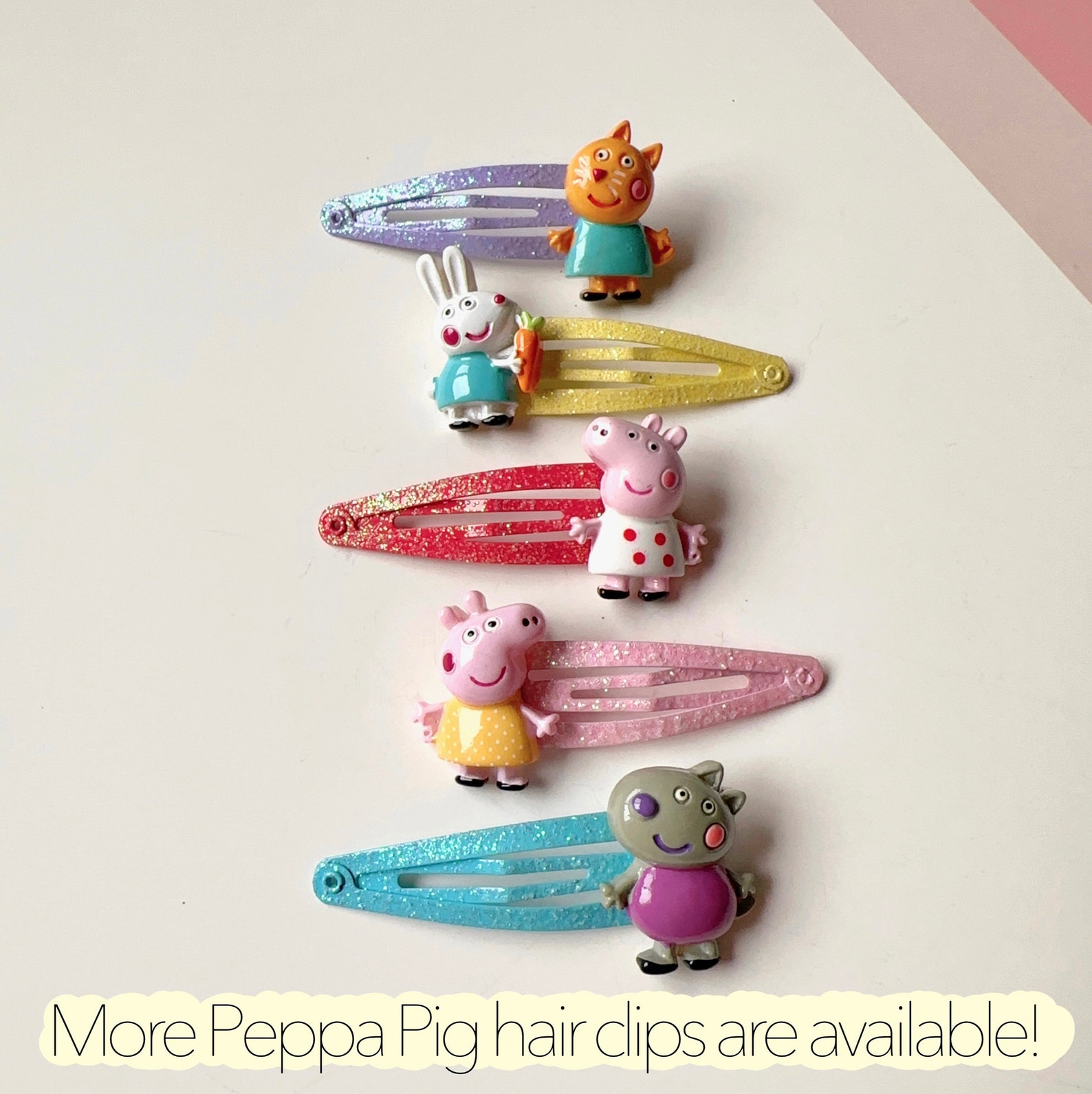 Peppa Pig Hair Clips, Baby Hair Clips, Baby Hair Bows, Toddler Hair ...