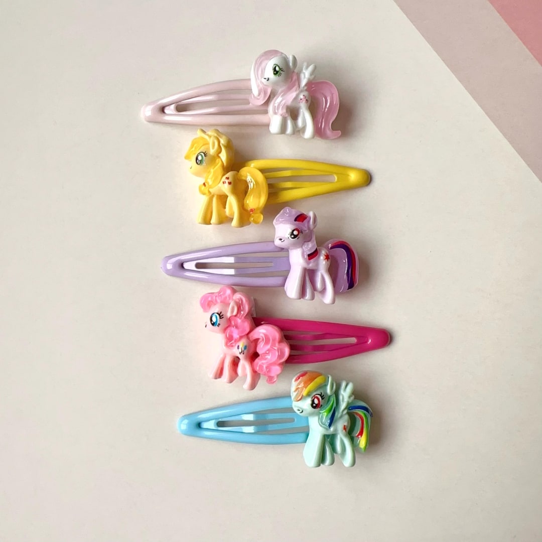 My Little Pony Hair Clips, Toddler Snap Clips, Toddler Hair Clips, Girl ...