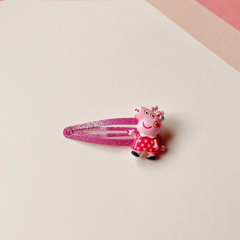 Peppa Pig Hair Clips Baby Hair Clips Baby Hair Bows Toddler - Etsy