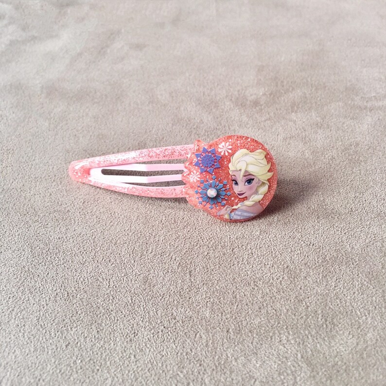 Frozen Hair Clip Elsa Hair Clip Toddler Snap Clips Toddler - Etsy