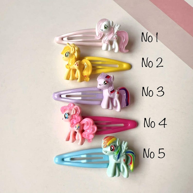 My Little Pony Hair Clips, Toddler Snap Clips, Toddler Hair Clips, Girl ...