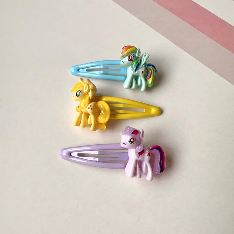 My Little Pony Hair Clips, Toddler Snap Clips, Toddler Hair Clips, Girl ...