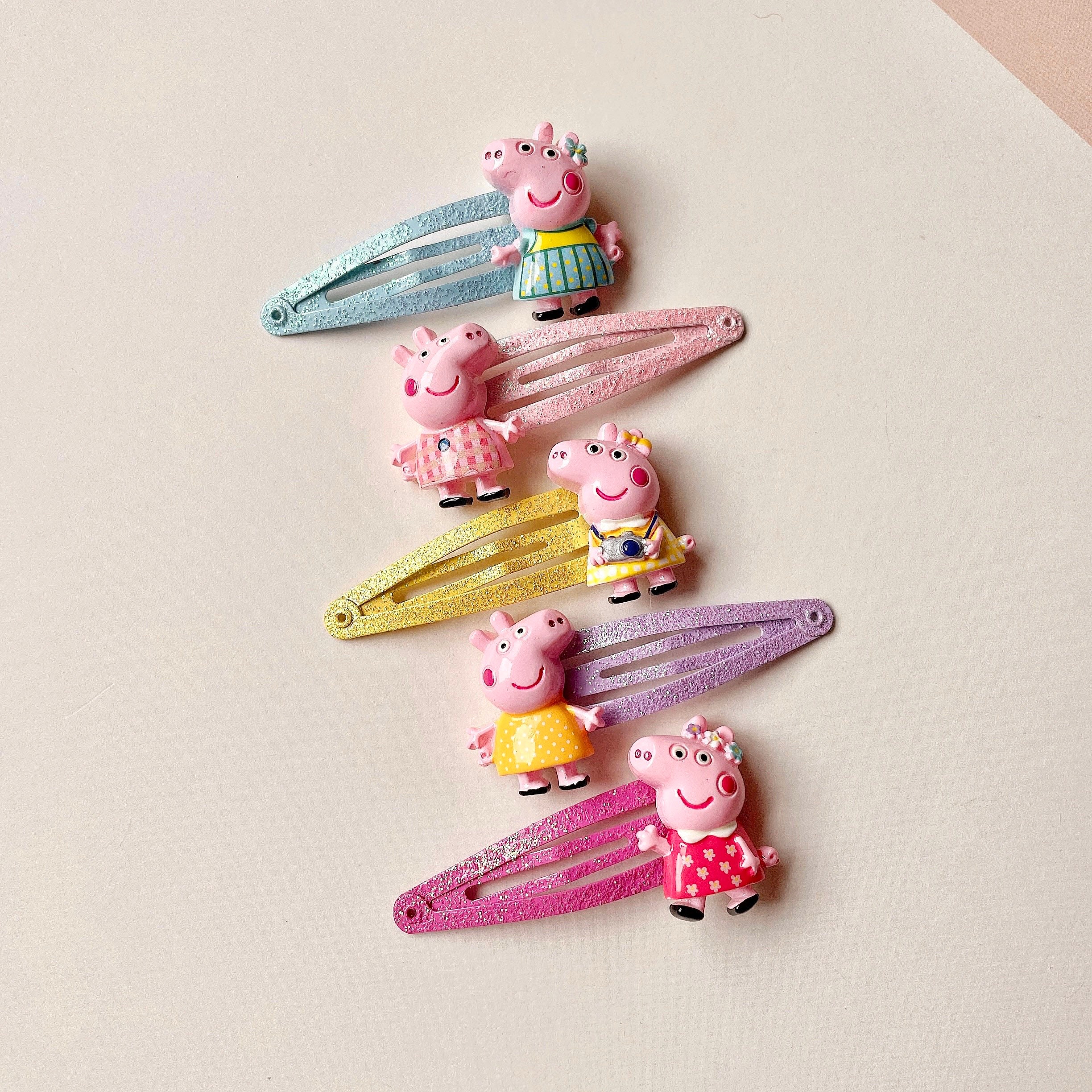 Peppa Pig Hair Clips Baby Hair Clips Baby Hair Bows Toddler - Etsy Canada