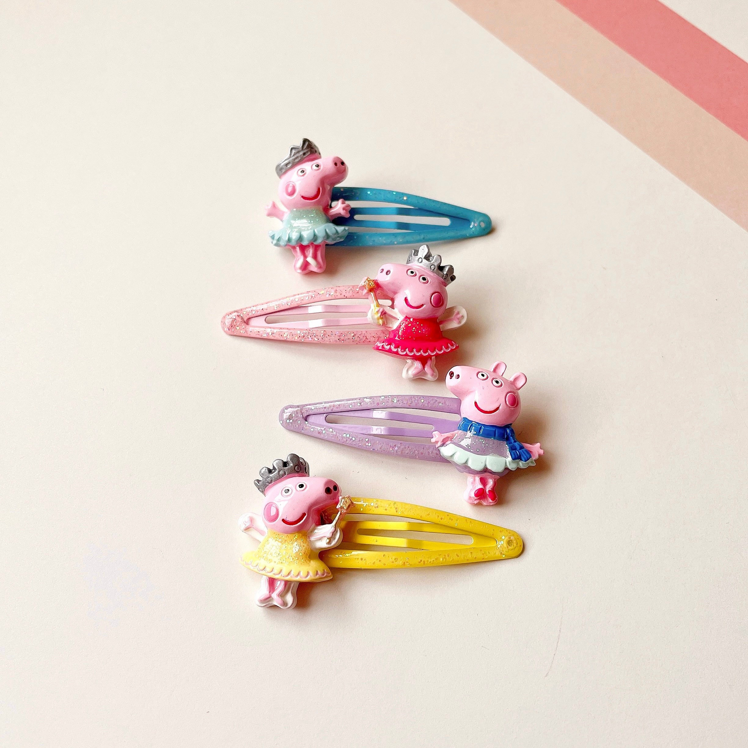 Peppa Pig Hair Clips, Baby Hair Clips, Baby Hair Bows, Toddler Hair ...