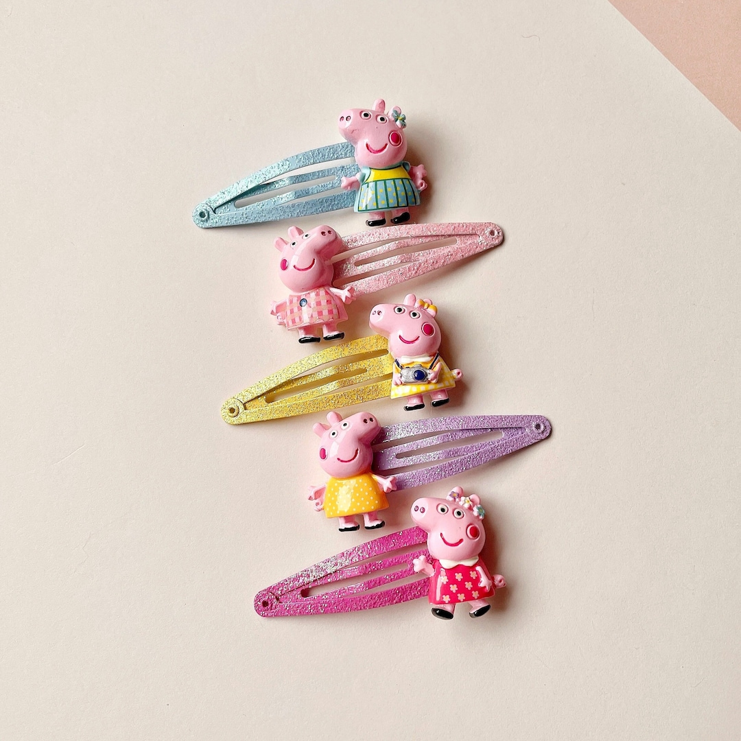Peppa Pig Hair Clips, Baby Hair Clips, Baby Hair Bows, Toddler Hair ...