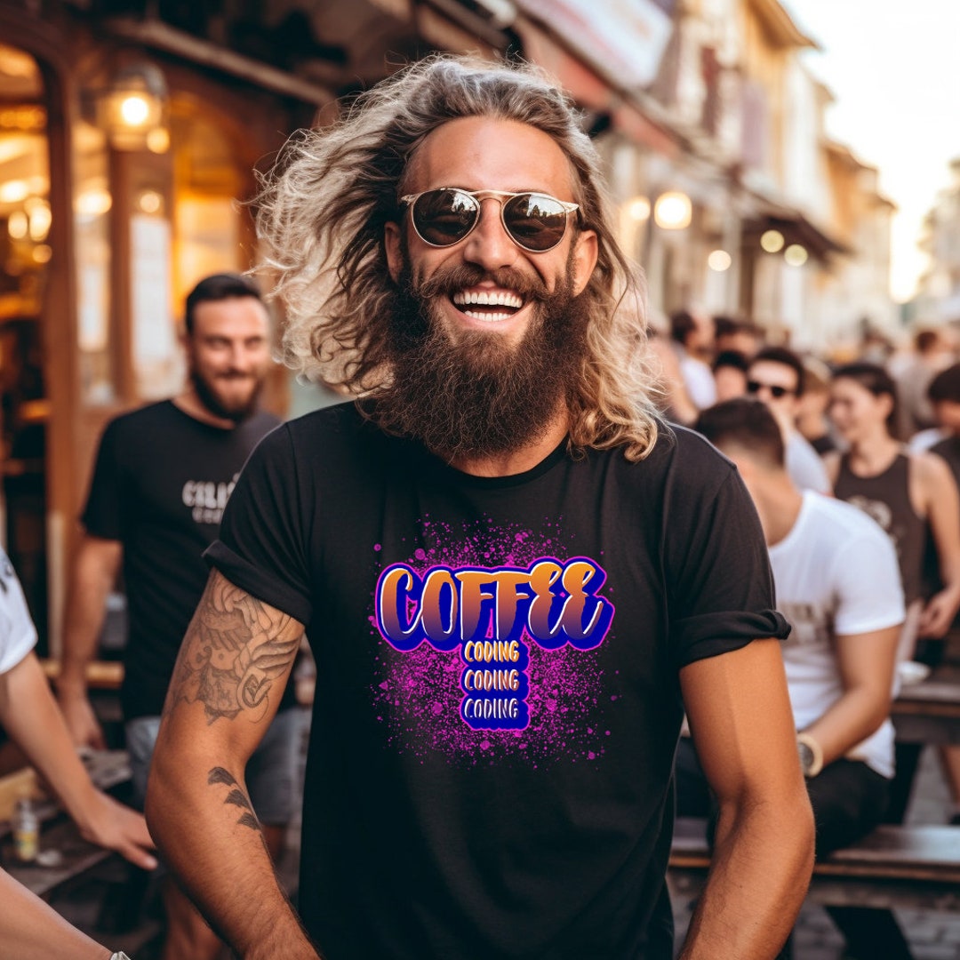 COFFEE CODING CODING Coding All Cotton Unisex T Shirt Brown Black Pink ...