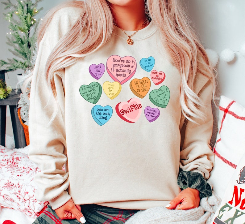 Taylor's Version Sweatshirt, Candy Hearts Shirt, Swiftie Fan Gift ...