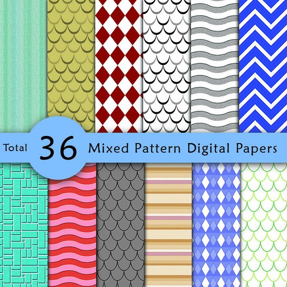 Digital Paper Scrapbook Wrap Paper Printable Paper | Etsy