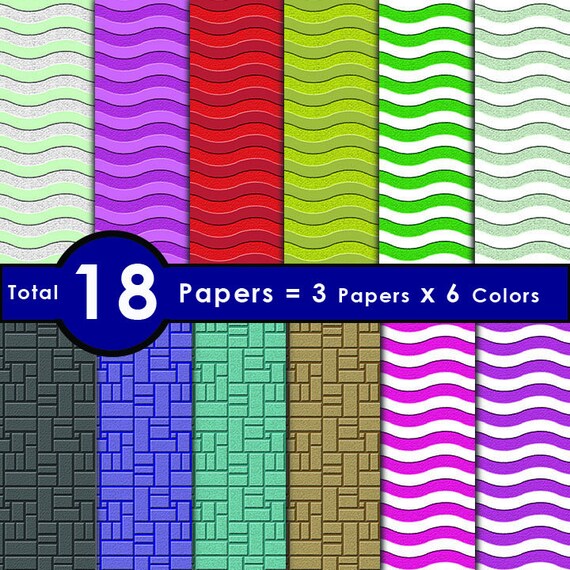 Patterned Paper Printable Pattern Scrapbook Paper Instant | Etsy