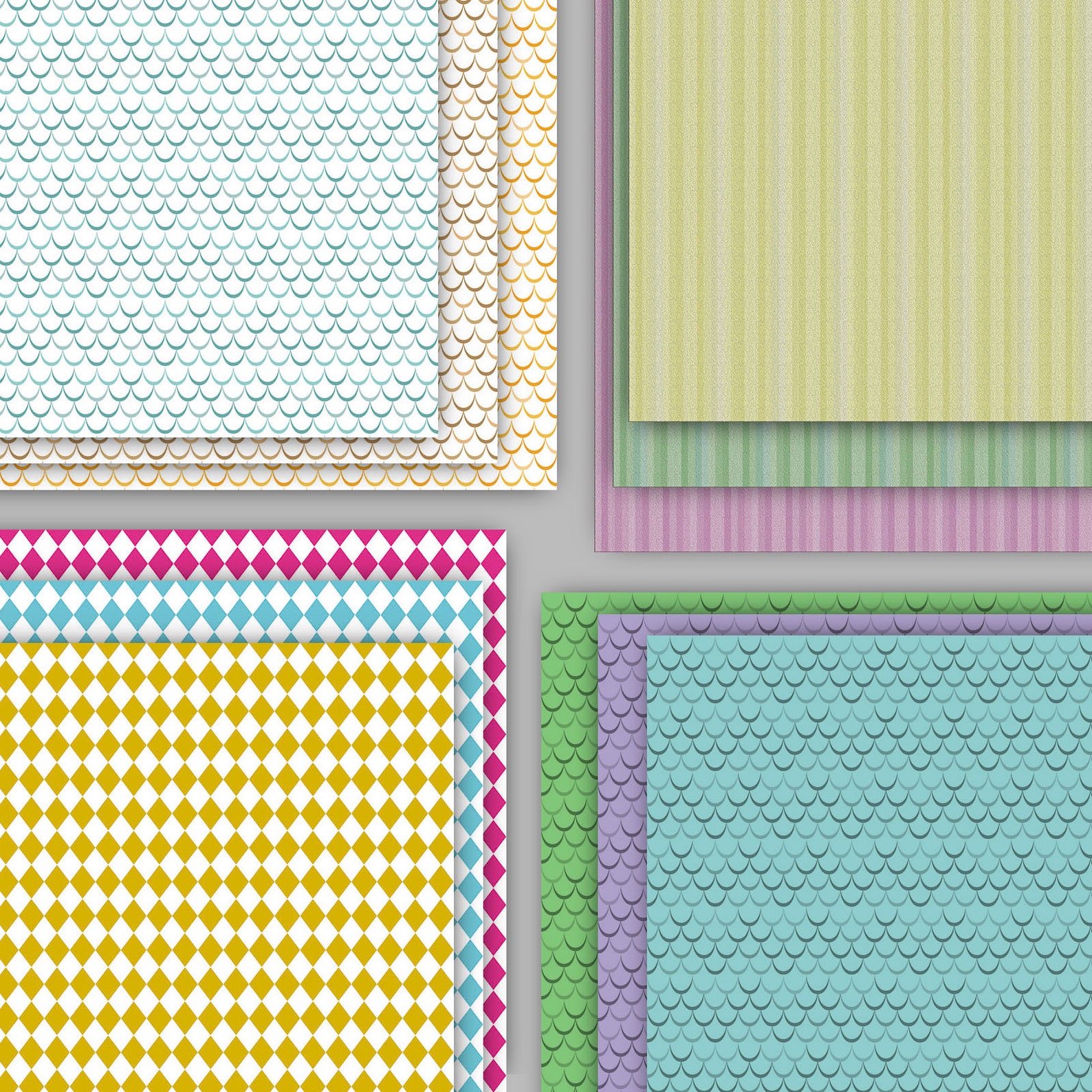 Digital Papers Pack, Wrap Paper, Printable Paper, Patterned Paper ...