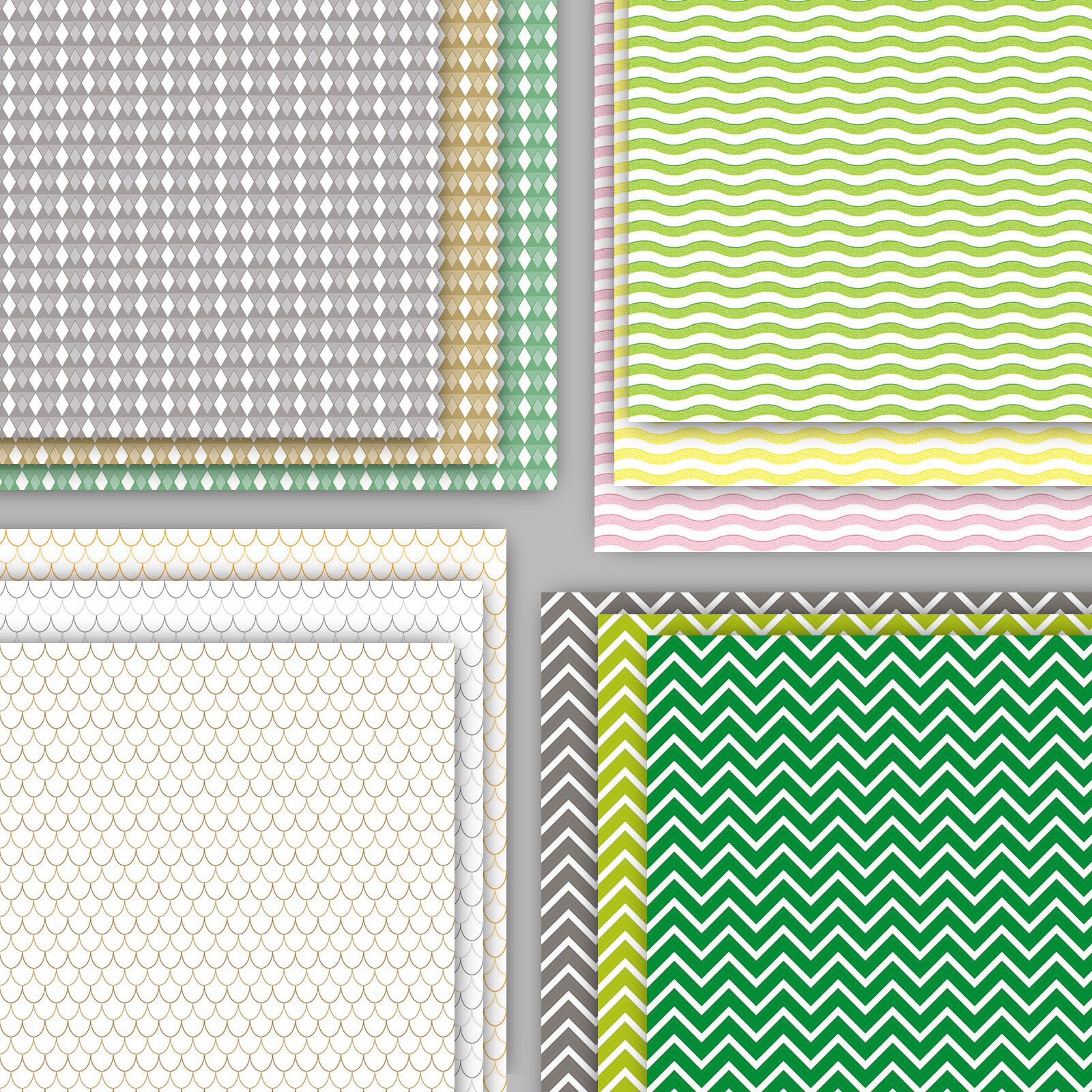 Digital Papers Pack Wrap Paper Printable Paper Patterned - Etsy