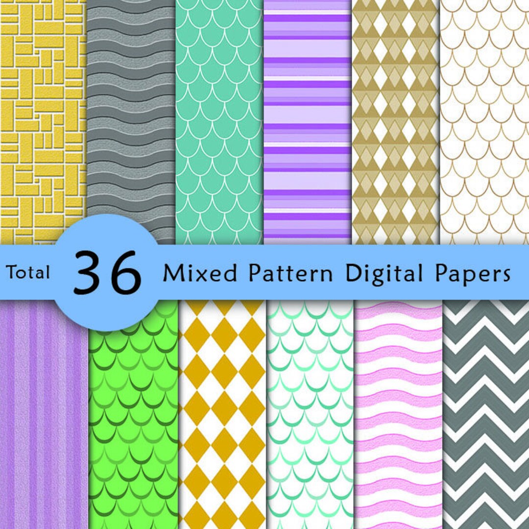 Digital Papers Pack, Wrap Paper, Printable Paper, Patterned Paper ...