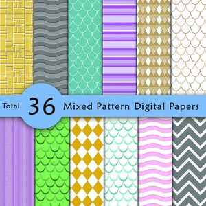 Digital Papers Pack, Wrap Paper, Printable Paper, Patterned Paper ...