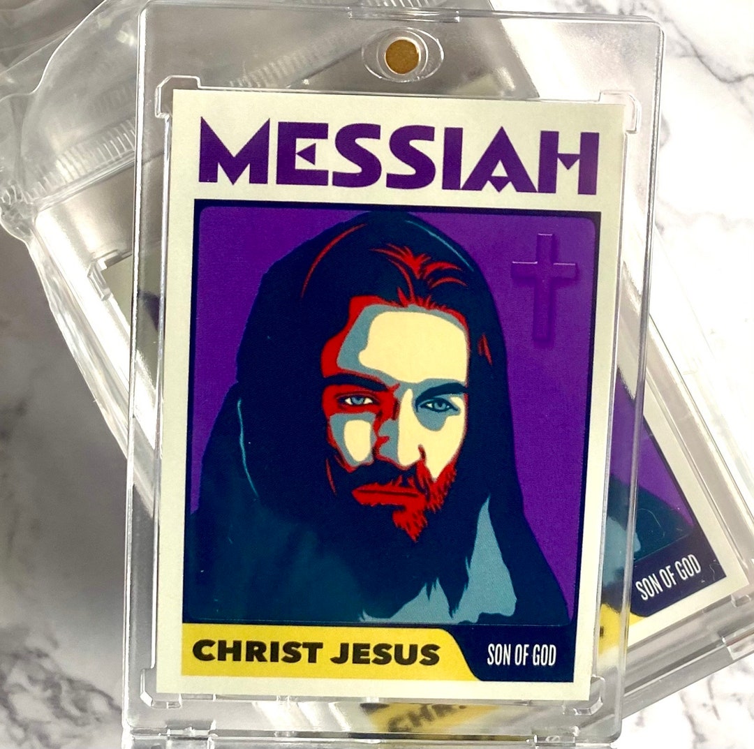 Jesus Trading Card in One Touch Case - Messiah Edition - Cross Hologram ...