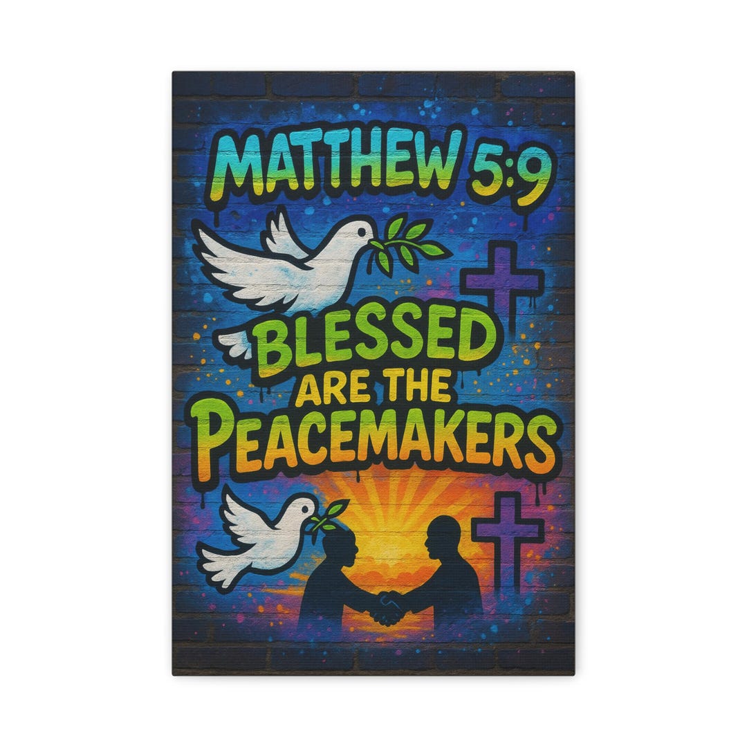 Blessed Are the Peacemakers Canvas Art: Religious Home Decor - Etsy