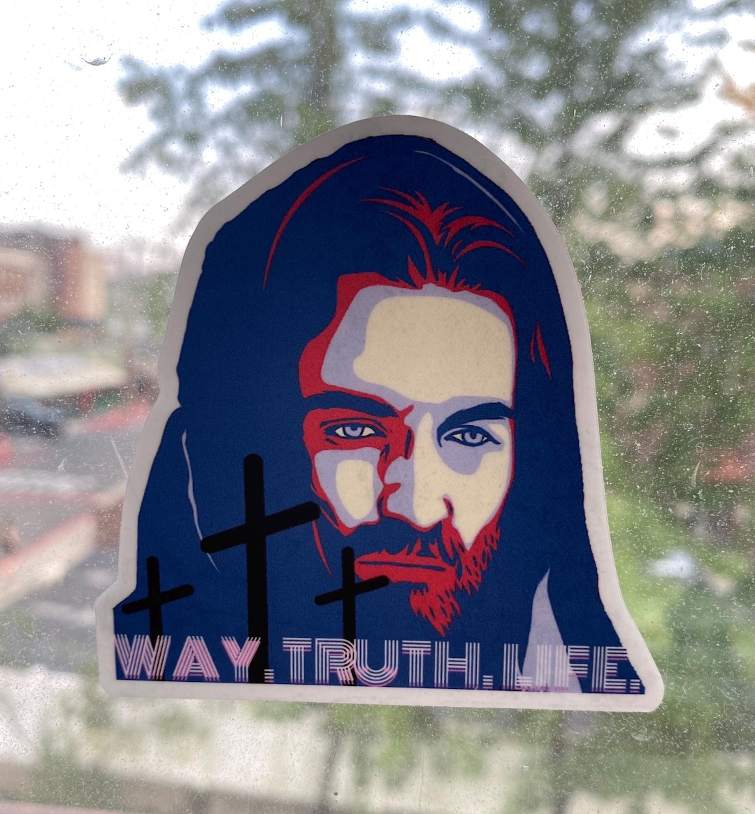 Jesus Decal Die-cut - Weatherproof Vinyl Sticker - 3” X 3” - Christian ...