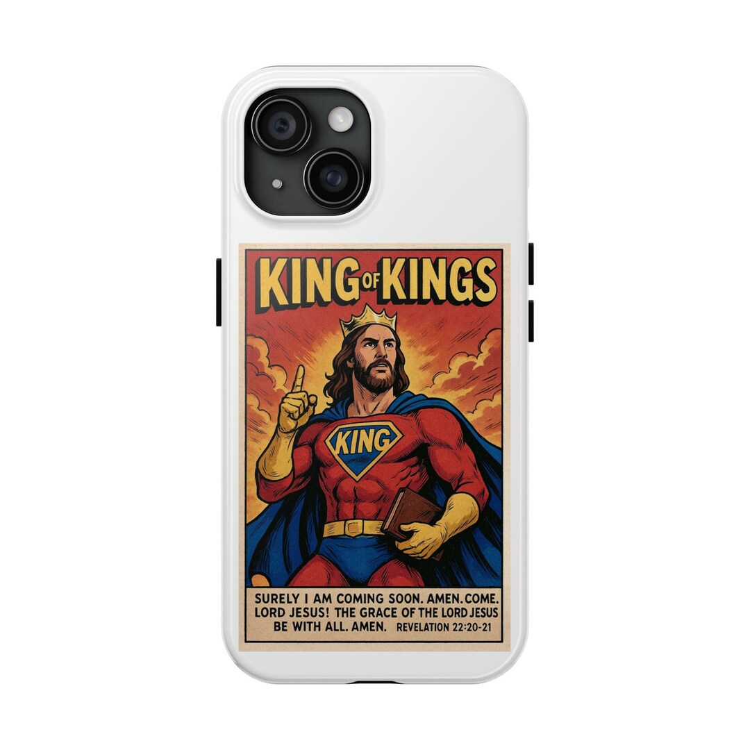 Jesus King Superhero Comic Book Phone Case: Christian Protective Cover ...
