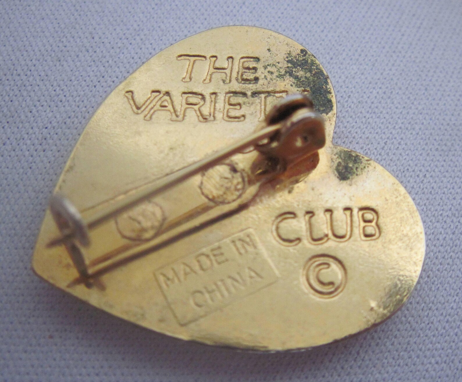 Gold Heart the Variety Club Brooch Pin, With Border, Collectible ...