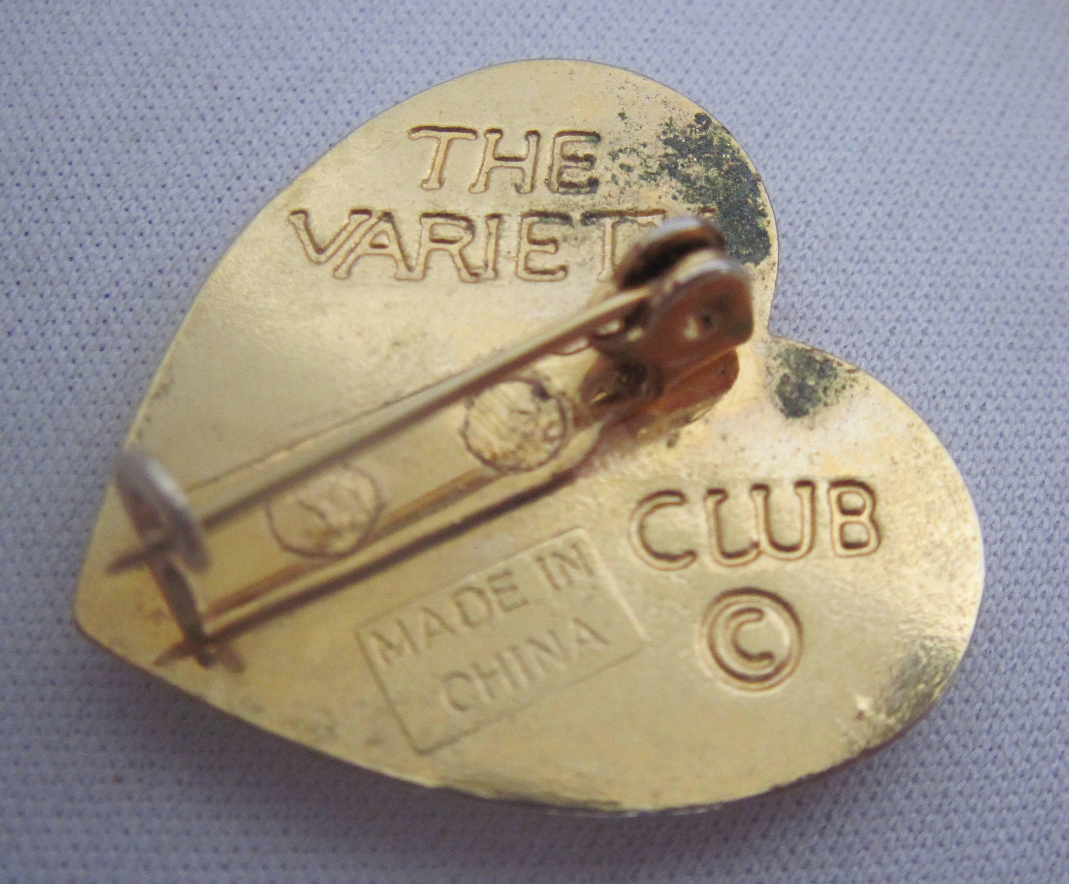 Gold Heart the Variety Club Brooch Pin, With Border, Collectible ...