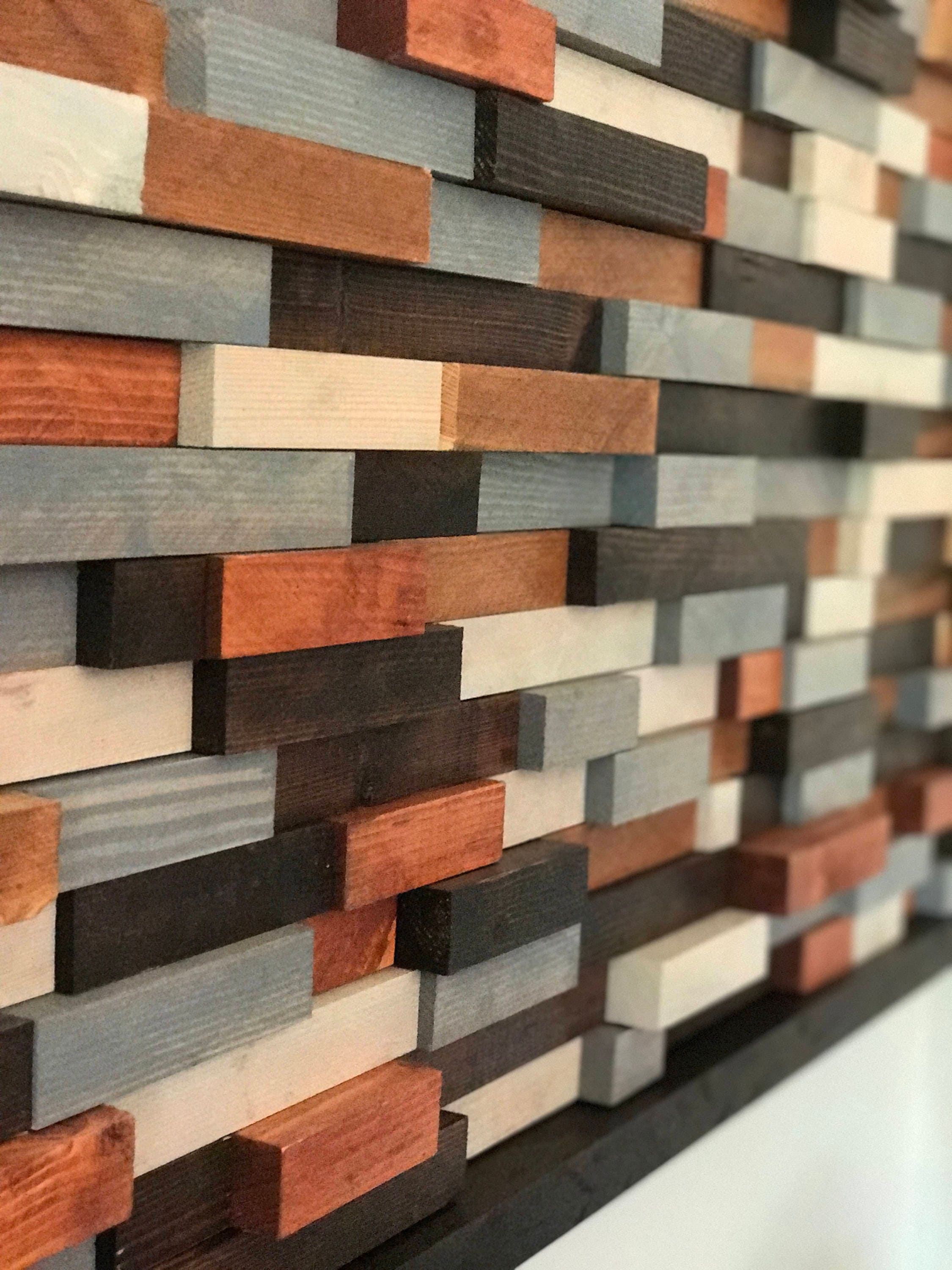 Custom Order Wooden 3D Wall Art/sculpture. Wooden Tile/brick - Etsy