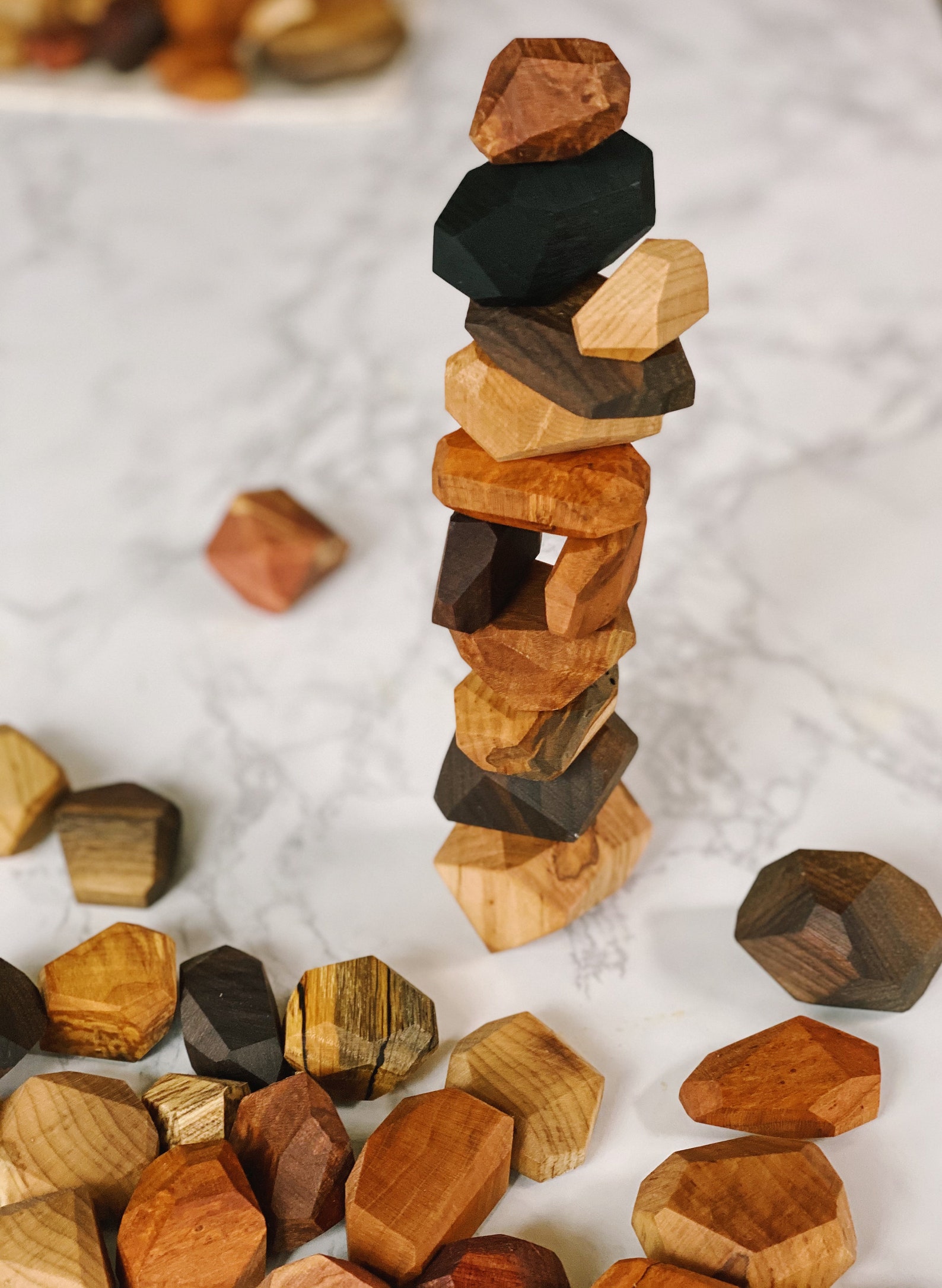 Wooden Stacking Rocks or Balancing Stones. Made from assorted | Etsy