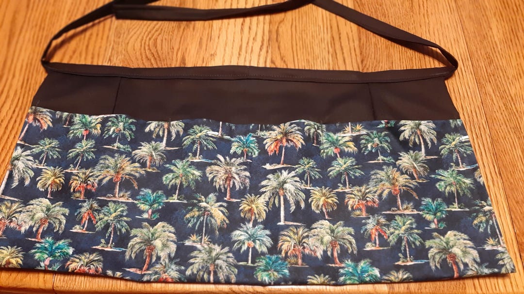 Waitress Apron 3 Pocket Beach Palm Trees - Etsy