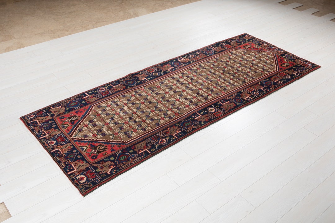 Flash Sale Vintage Nomadic Runner Rug Brown 10 Feet 9' 4 X 3' 6 Hand ...