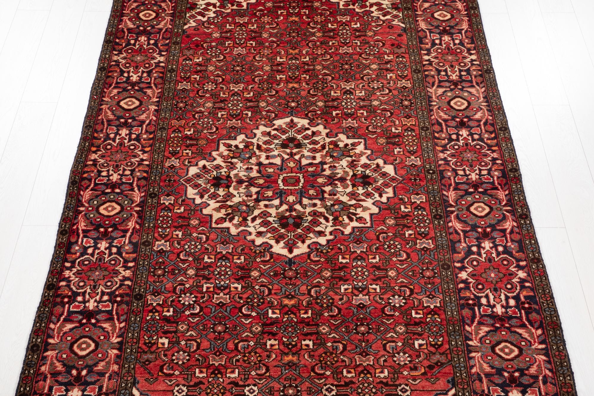 5x10 Top-quality Vintage Area Rug Red 10'x5'5" Hand-knotted Soft ...