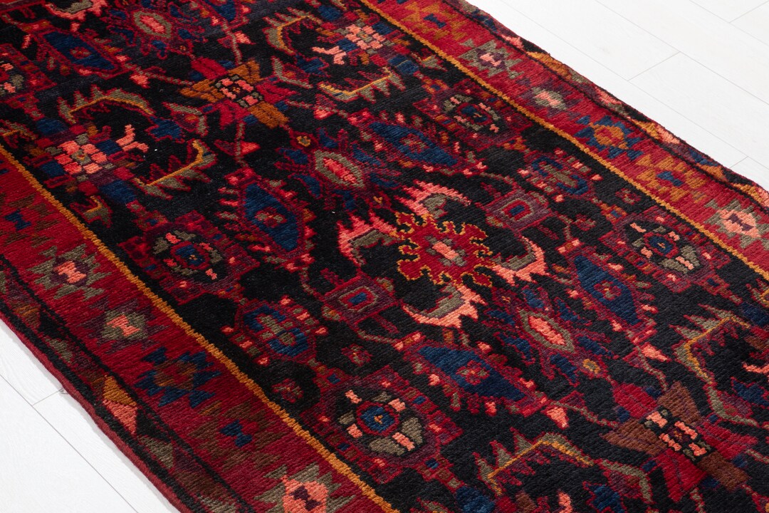 14 Ft Long Vintage Runner Rug, Antique Runner Rug 14 Ft Long, Hand ...