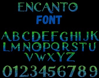 Encanto Font Png | Etsy Ireland