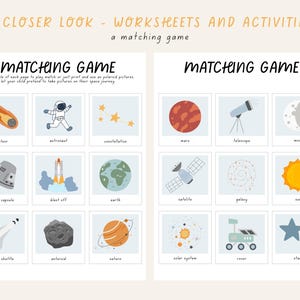 Space Dramatic Play and Learning/activity Worksheets | Instant Download ...