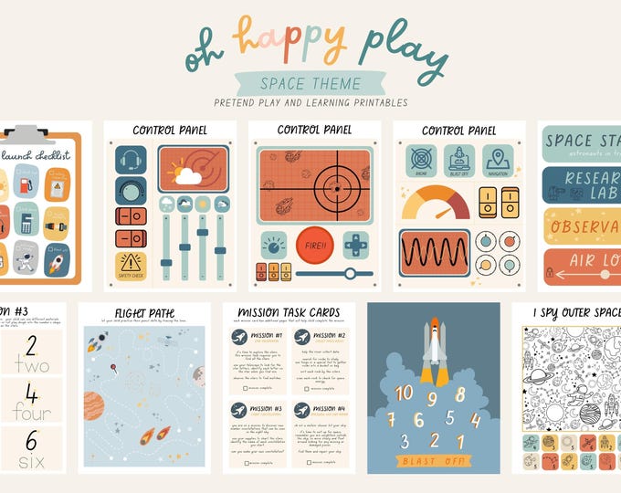 Space Station Pretend Play Printable, Space Dramatic Play, Kids Daycare ...