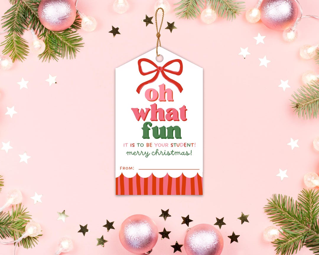 Teacher Christmas Gift Tag | Digital Download - Gift Tag for Teacher ...
