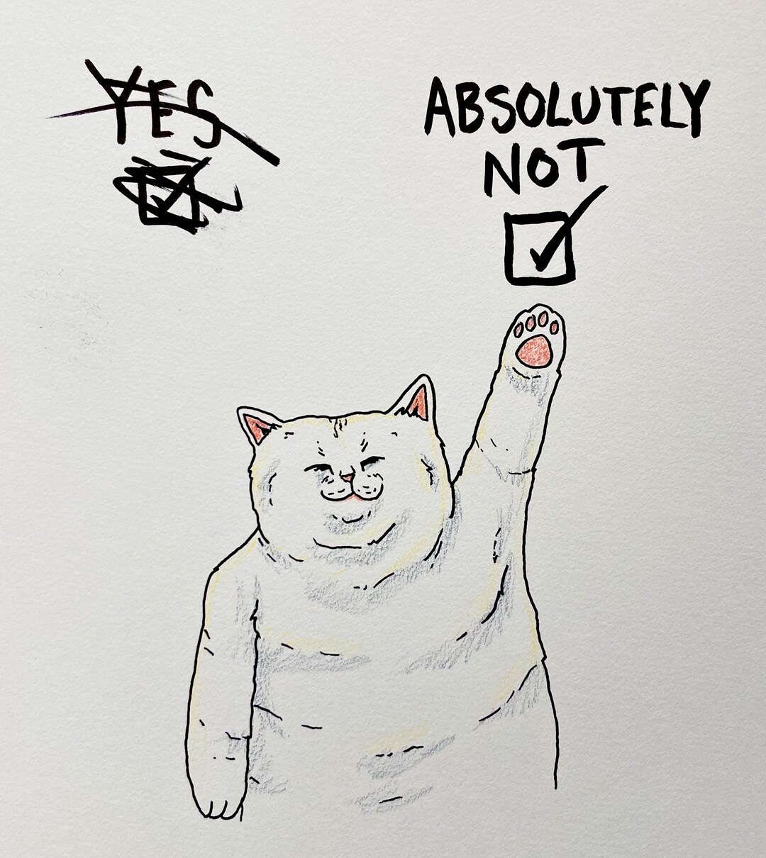 Absolutely Not PRINT - Etsy