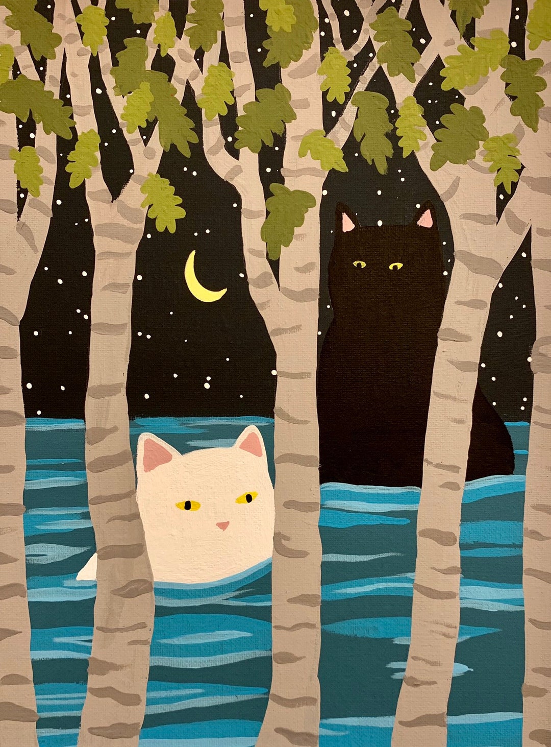 Nightswimming - PRINT - Etsy